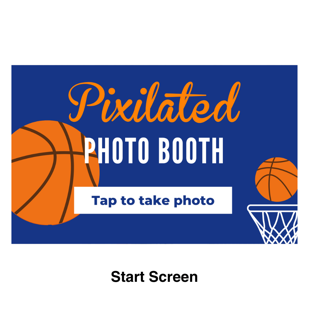Basketball Photo Booth Theme – Pixilated